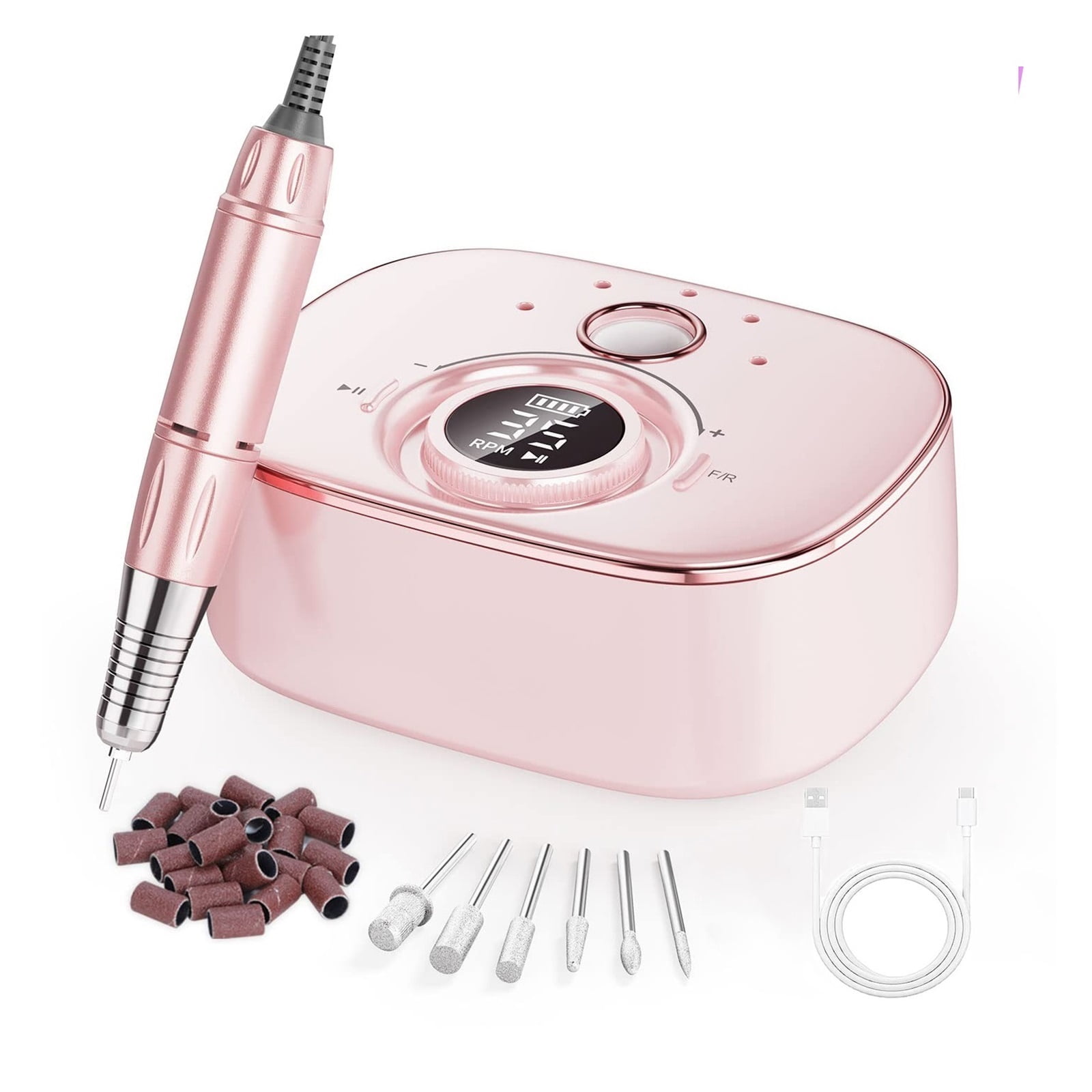 35000RPM Nail Drill Manicure Machine Rechargeable Electric Nail Sander ...