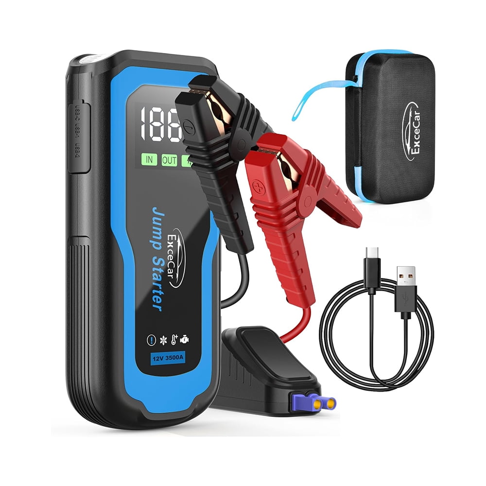 3500A Portable Jump Starter Power Pack, 12V Car Battery Booster Jump ...