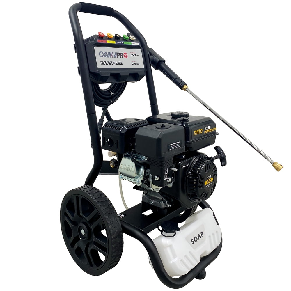 3500PSI Gas Pressure Washer, 2.5GPM Gas Powered High Pressure Washer ...