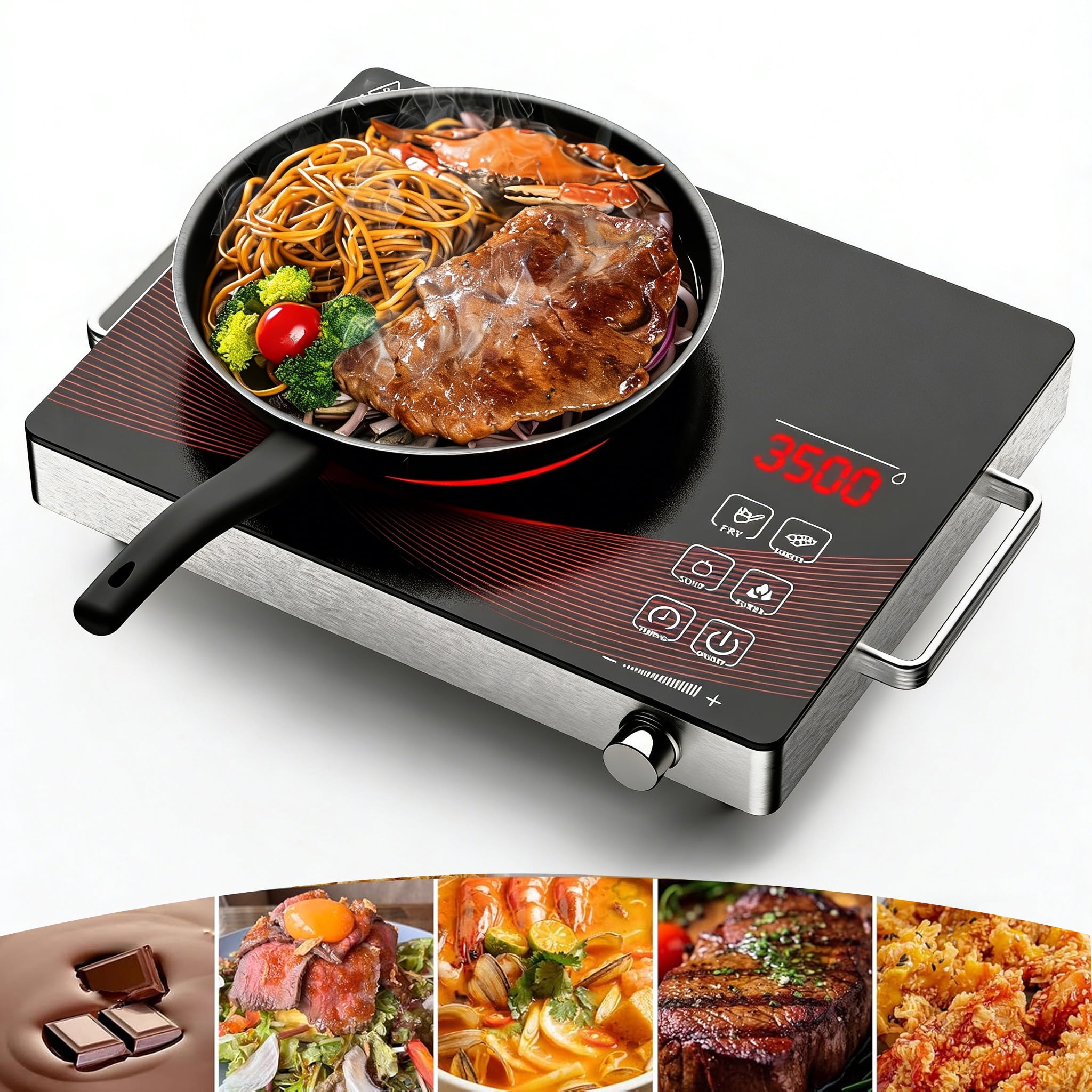 3500W Electric Ceramic Stove Portable Infrared Induction Cooktop Hot ...