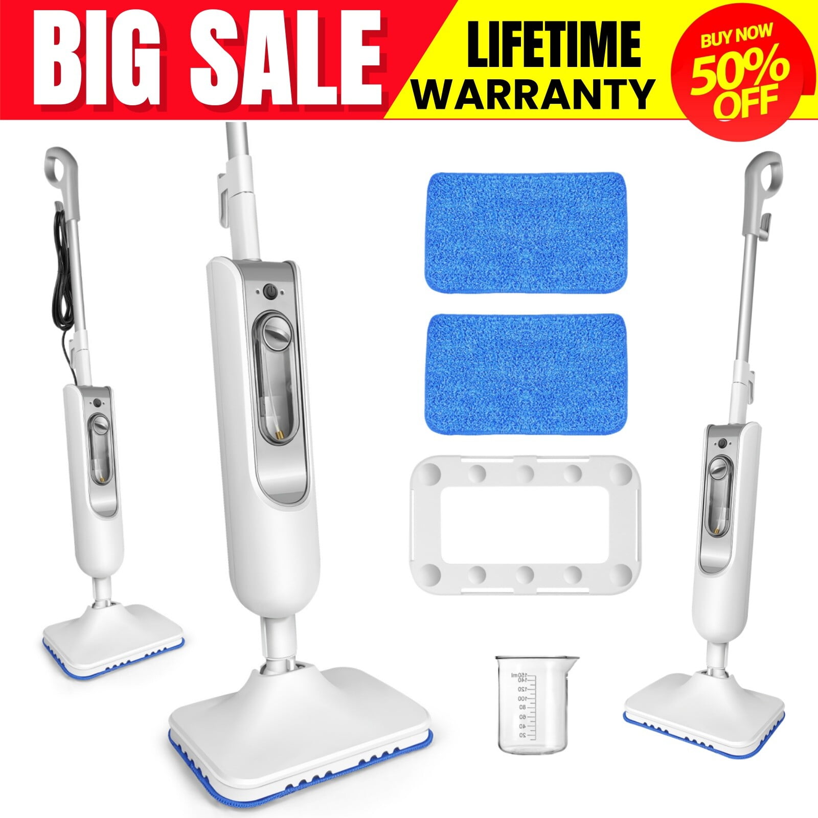 3500W Multipurpose Lightweight Steam Mop for Tile and Hardwood Floor ...