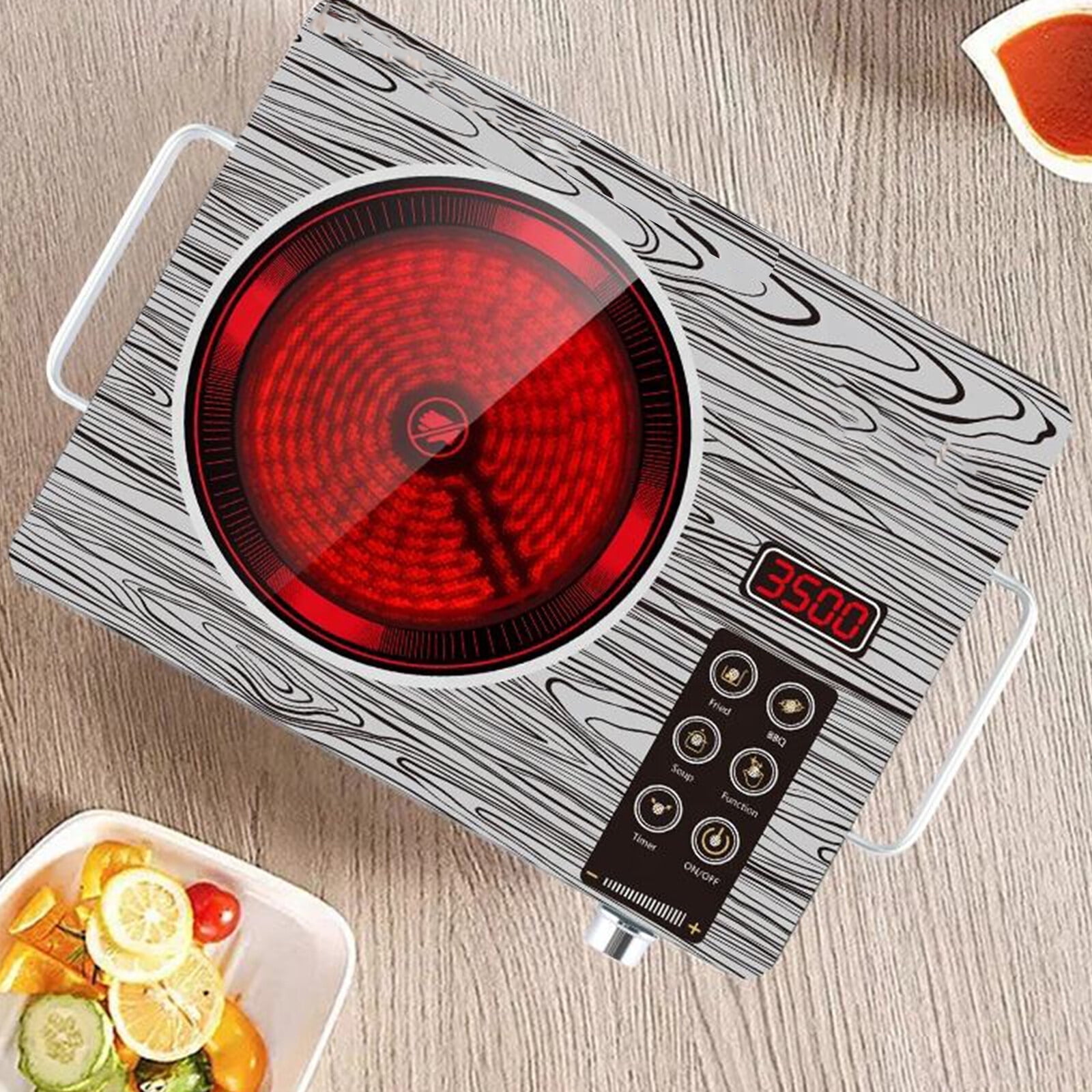 3500W Portable Infrared Cooktop, Single Burner Electric Stove, Ceramic ...