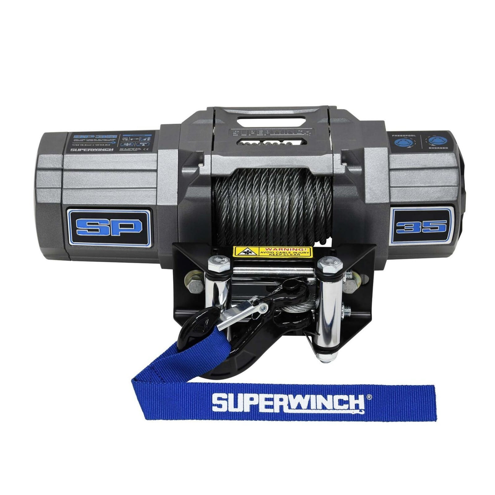 3500lb Winch 40ft Steel Rope Roller Fairlead - Walmart.com
