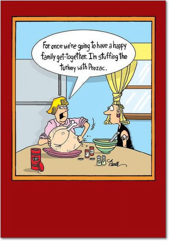 3501 Pro-c Turkey Unique Funny Thanksgiving Card with Envelope ...