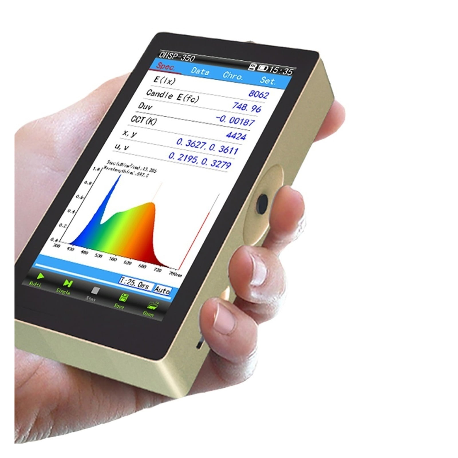 350C Portable Spectrometer CCT CRI Meter Lux Test Light ,Small in Size ...