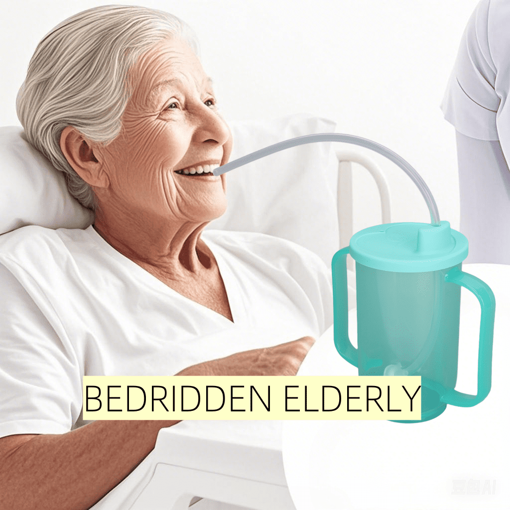 350ML Adult Sippy Cup with Extended Straw Spill proof 2 Handles ...