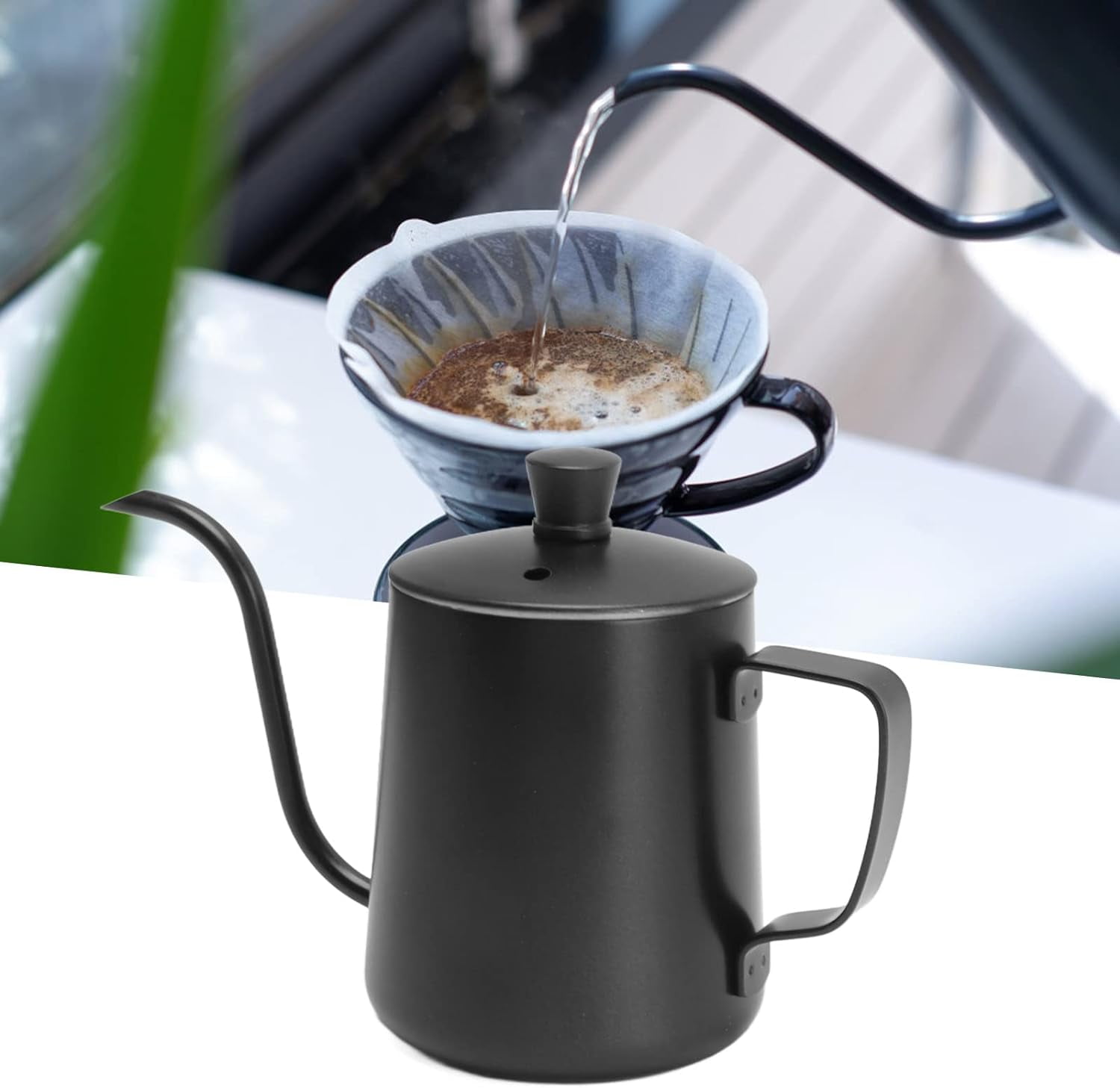 350ML Gooseneck Pour Over Coffee Kettle, Food Grade 304 Stainless Steel ...
