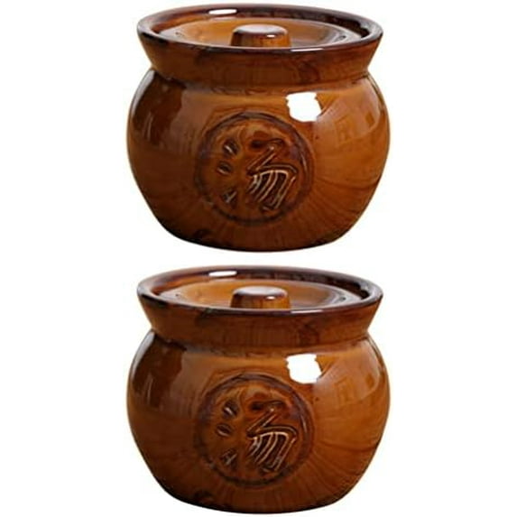 350Ml Ceramic Soup Pot with Lid Mini Clay Stew Pot Compact Clay Cooking ...
