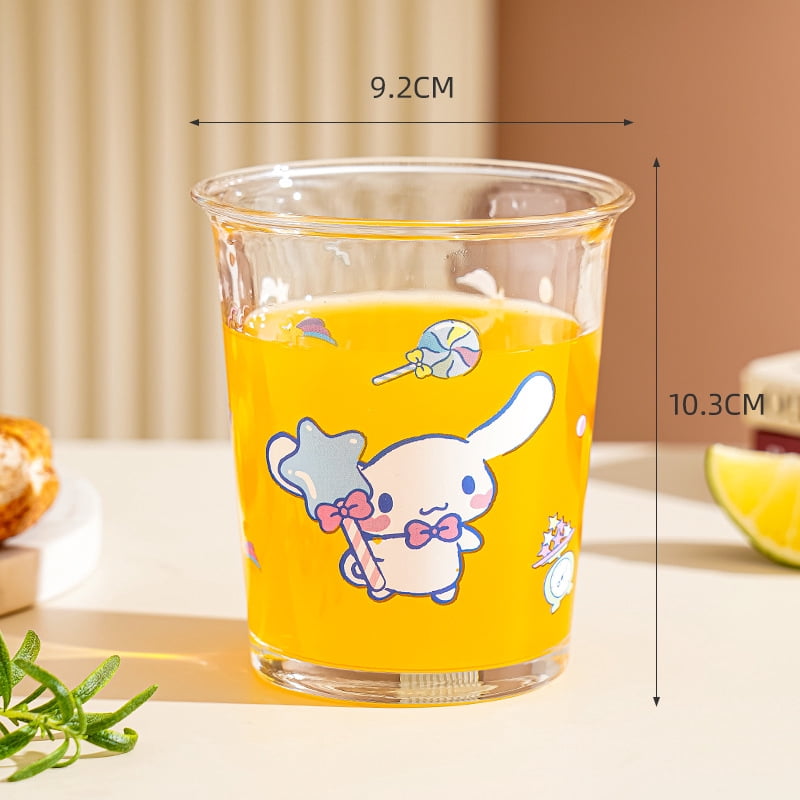 350Ml Sanrio Hello Kitty Glass Cups Kawaii Anime Cartoon Student ...