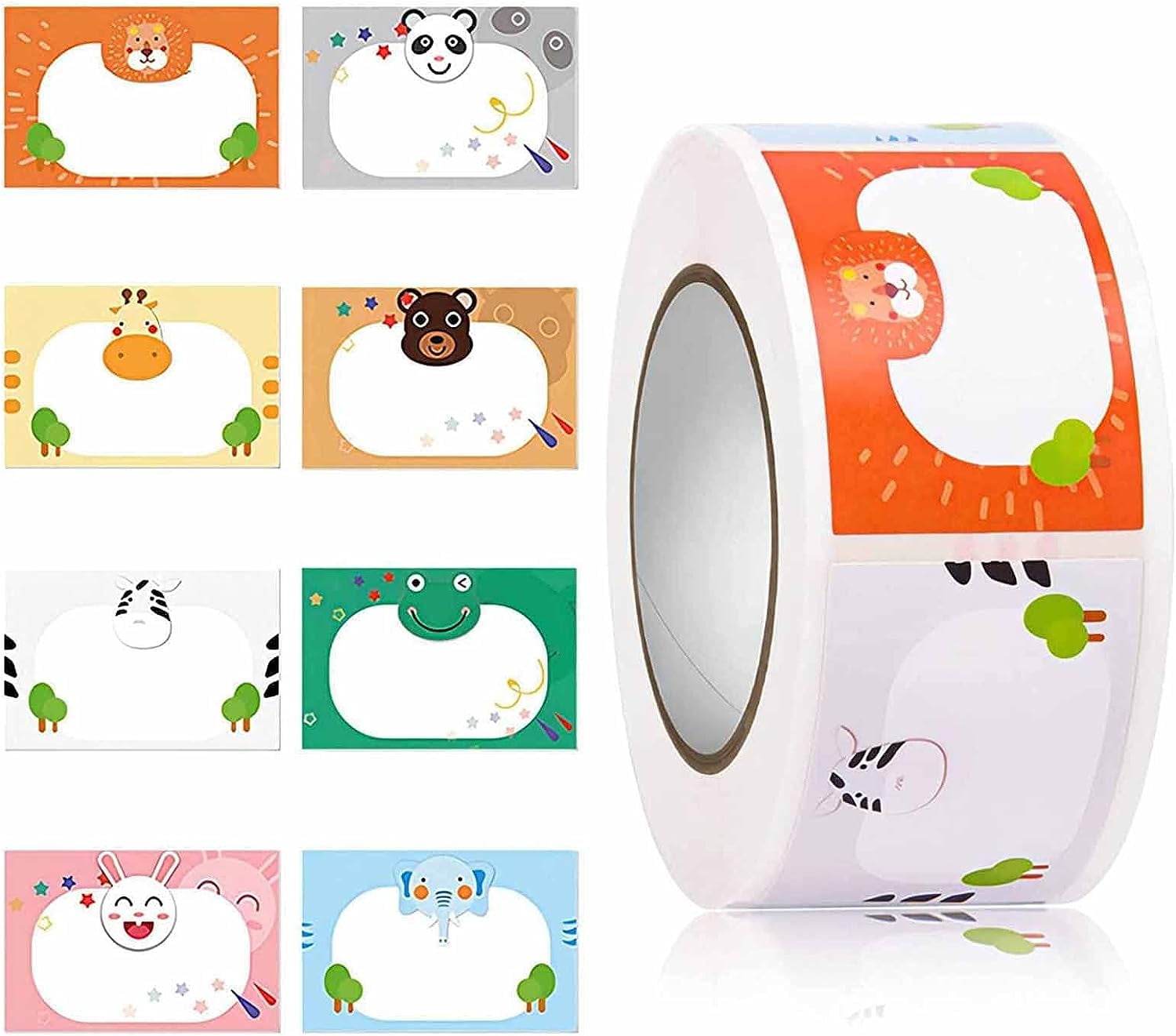 350PCS Hello My Name is Stickers, 8 Cute Cartoon Pattern Name Tags ...