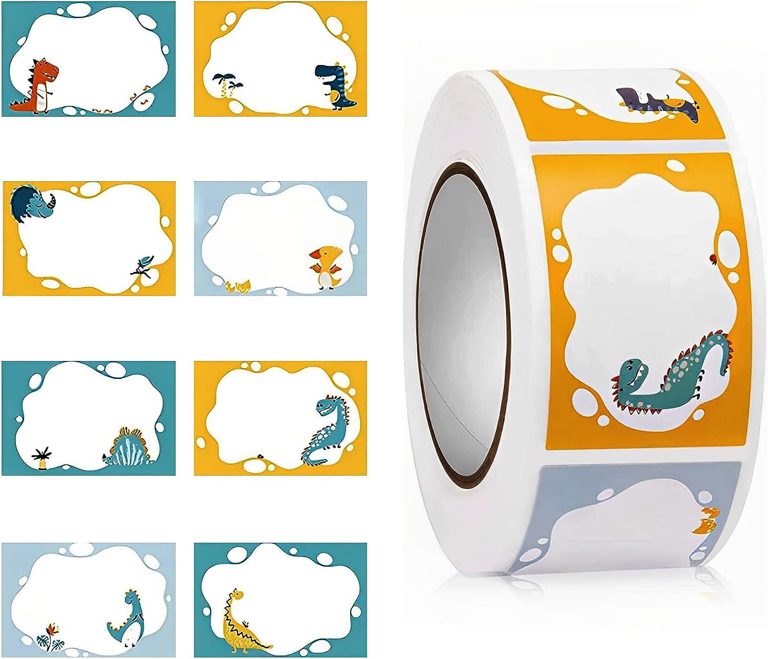 350PCS Hello My Name is Stickers, 8 Cute Cartoon Pattern Name Tags ...