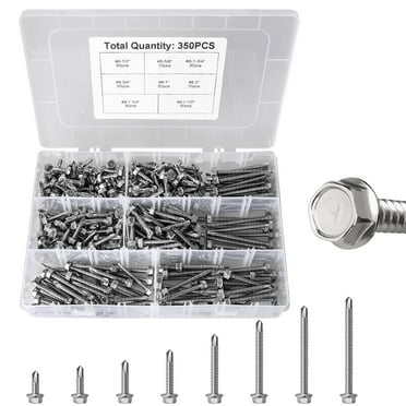 340PCS M3 Self Tapping Screws Wood Screws Assortment Kit Flat Head Wood ...