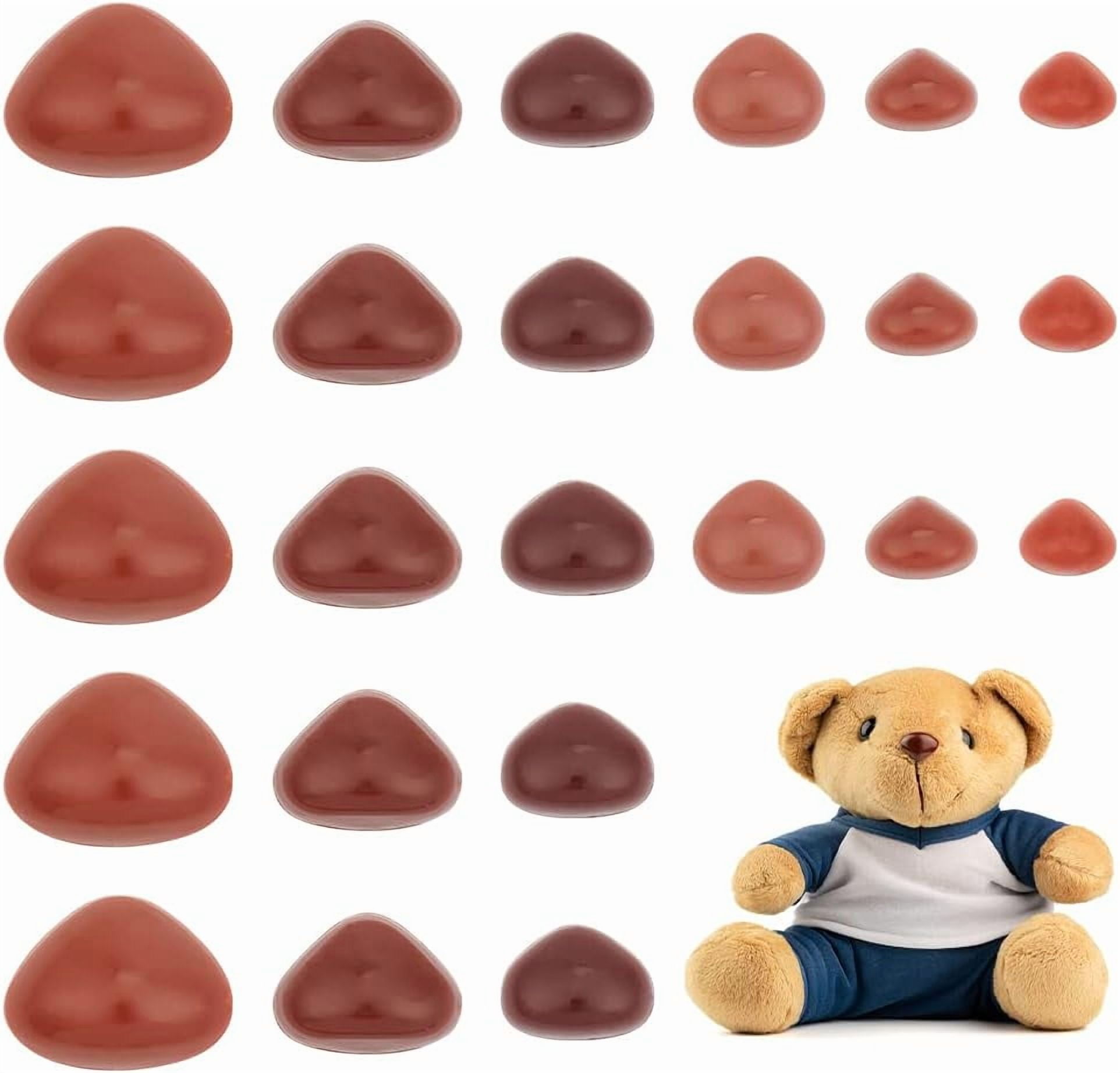 350Pcs 6Style Plastic Bear Noses Flat Triangle Plastic Craft Noses ...