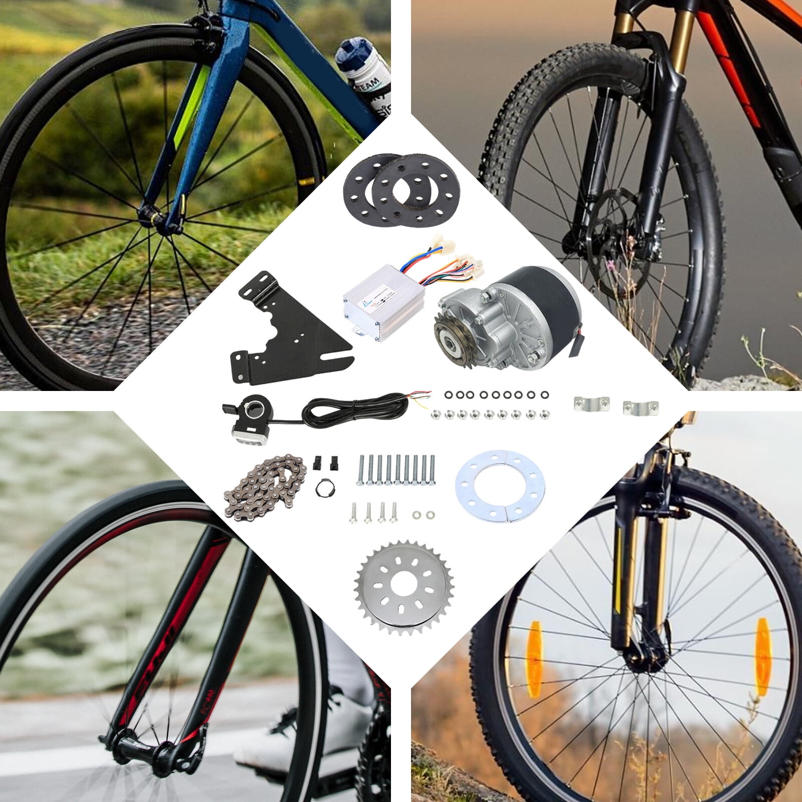 350W 36V E-Bike Left Side Drive Motor Thumb Kit Common Bike Conversion ...