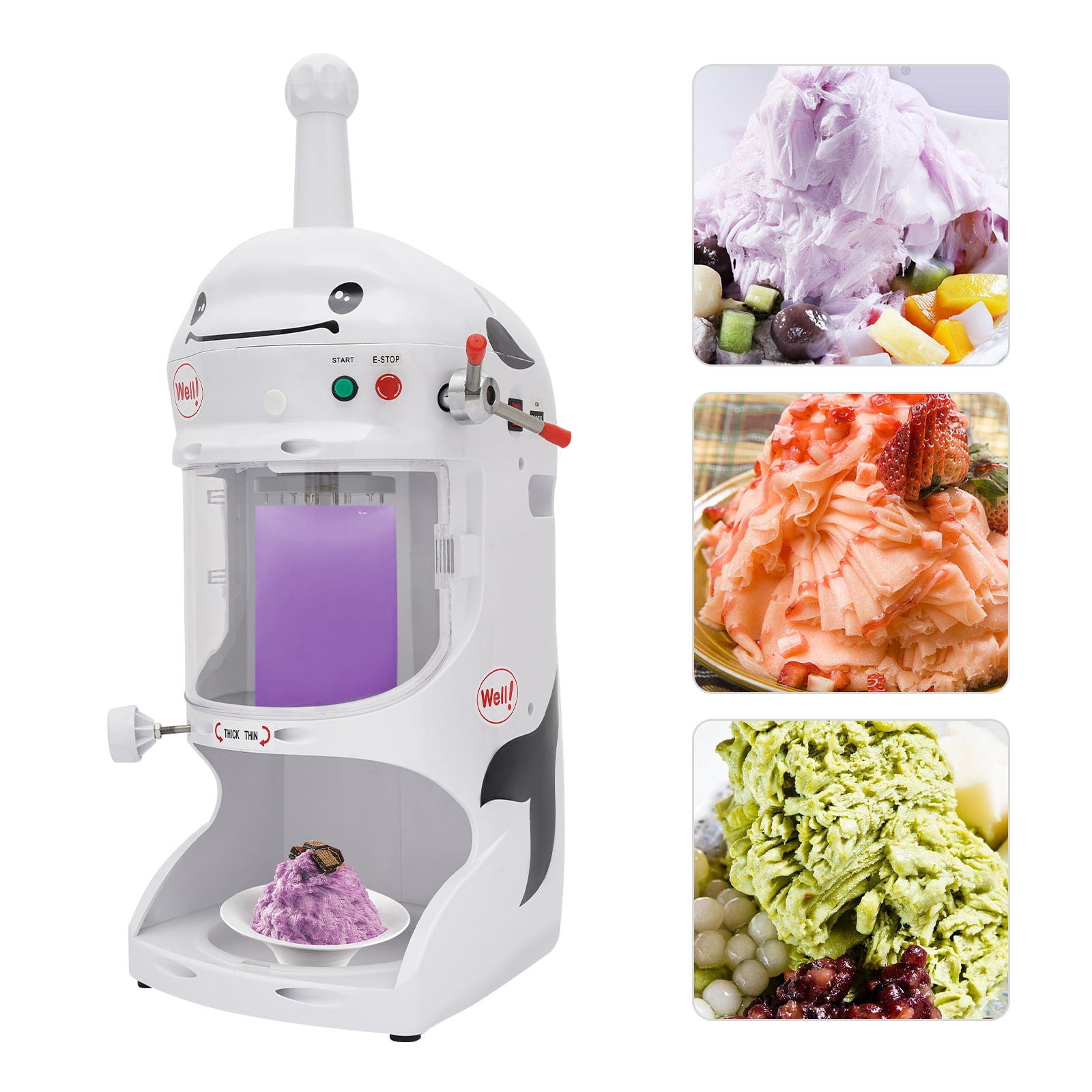 350W Electric Ice Shaver Crusher Snow Cone Maker Ice Cream Shaving ...
