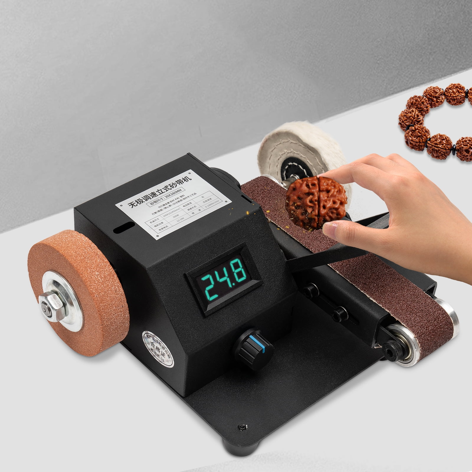 350W Electric Mini Belt Sander, Adjustable Speed, Multi-Functional ...