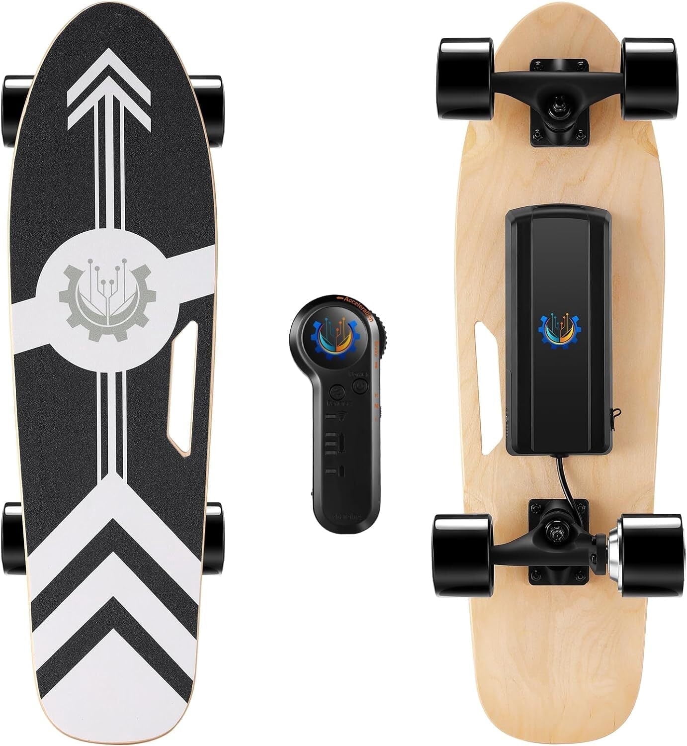 COBIZI 350W Electric Skateboards with Remote, 12.4 mph Top Speed & 8 ...