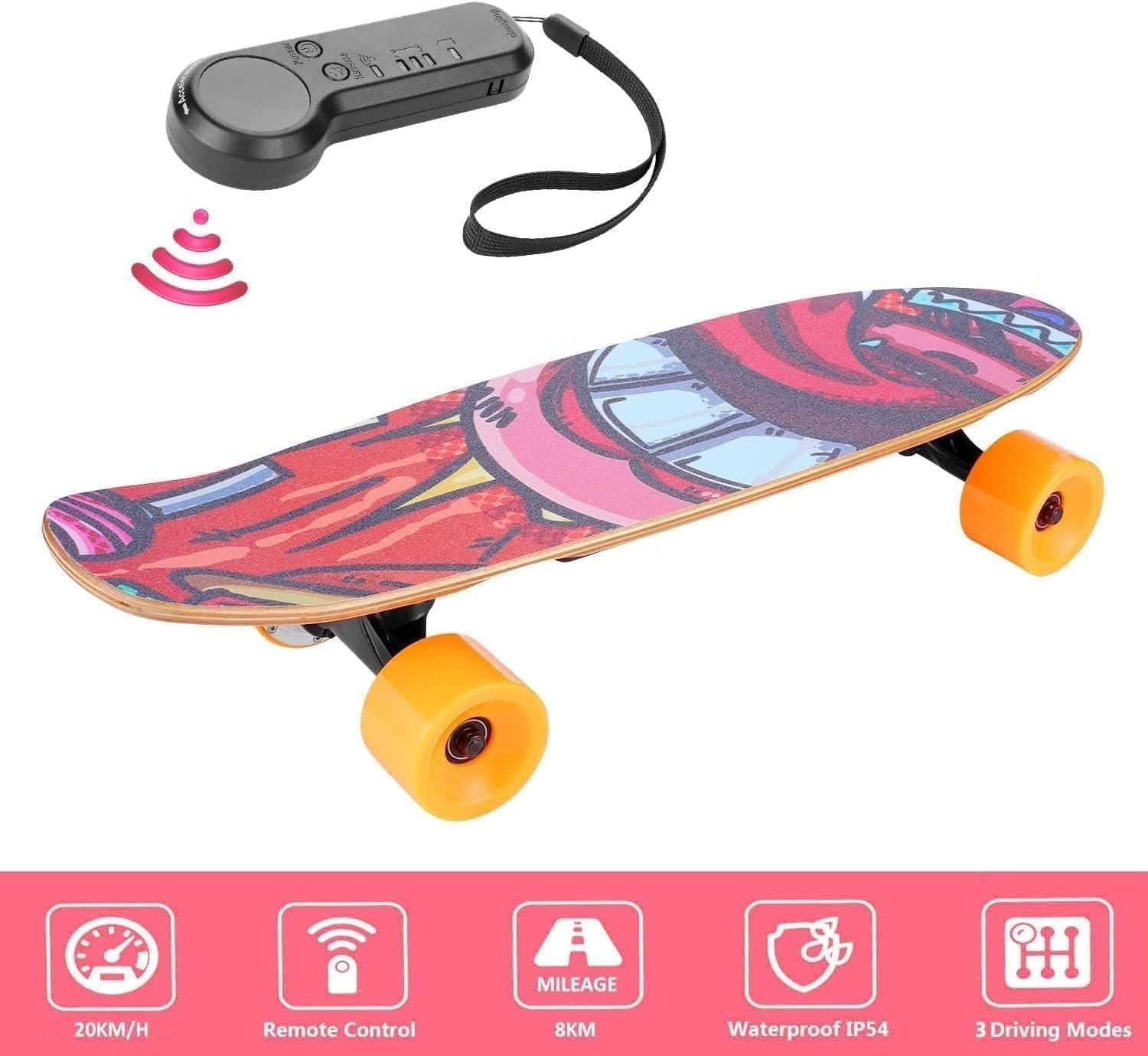 COBIZI 350W Electric Skateboards with Remote, 12.4 mph Top Speed & 8 ...