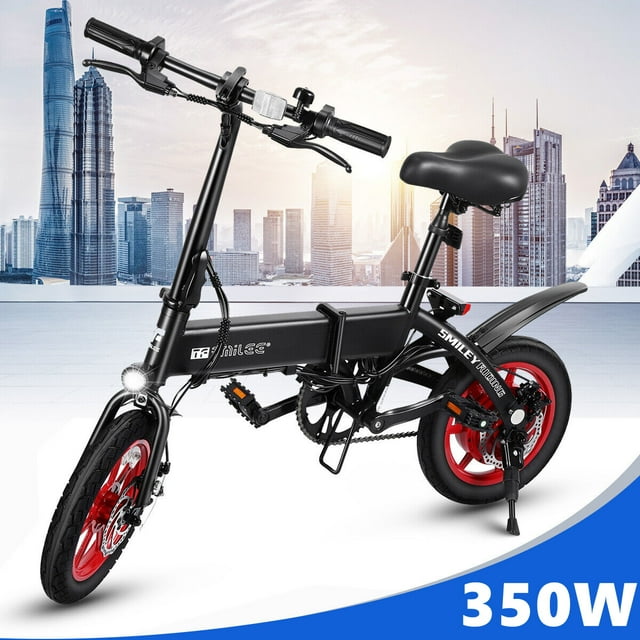 "350W Foldable E-Bike, Lightweight, Power Assist, 14"" Fat Tire, 36V ...