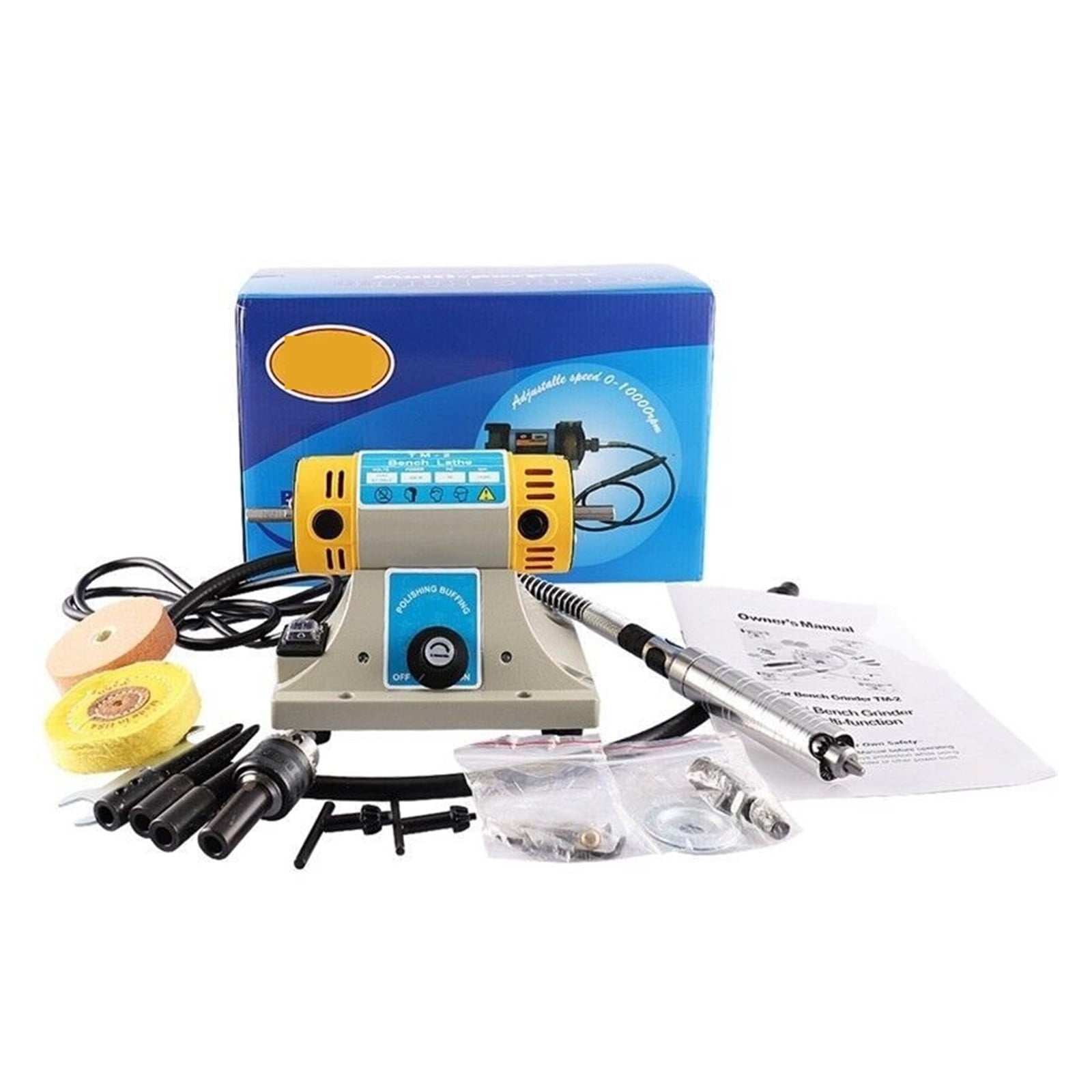 350W Mini Table Saw Multifunctional Woodworking 10000RPM Gem Jewelry Rock Polishing Buffer ...