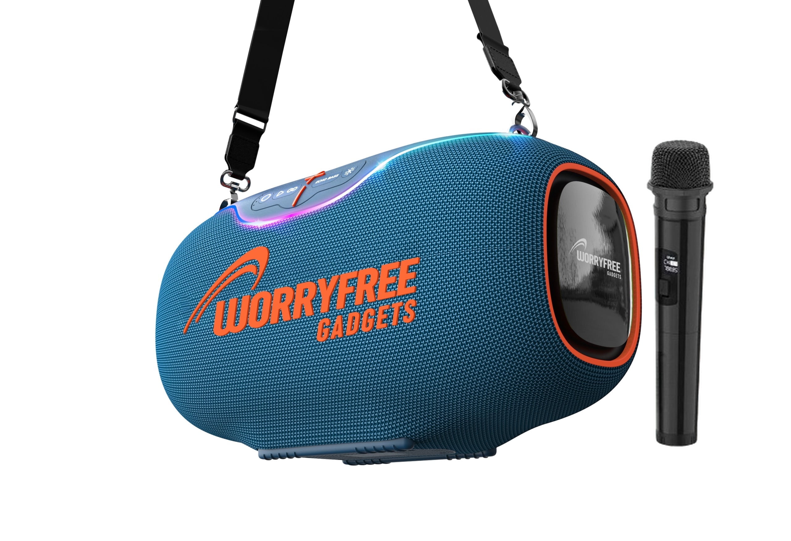 350W Portable Wireless Speaker with Handle & 1 Microphone with Volume ...