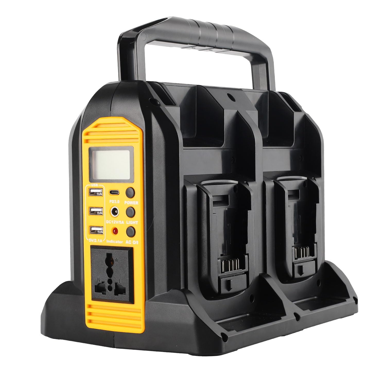 350W Power Inverter for Dewalt 20V 60V Li-ion Battery,4-Port Pure Sine ...