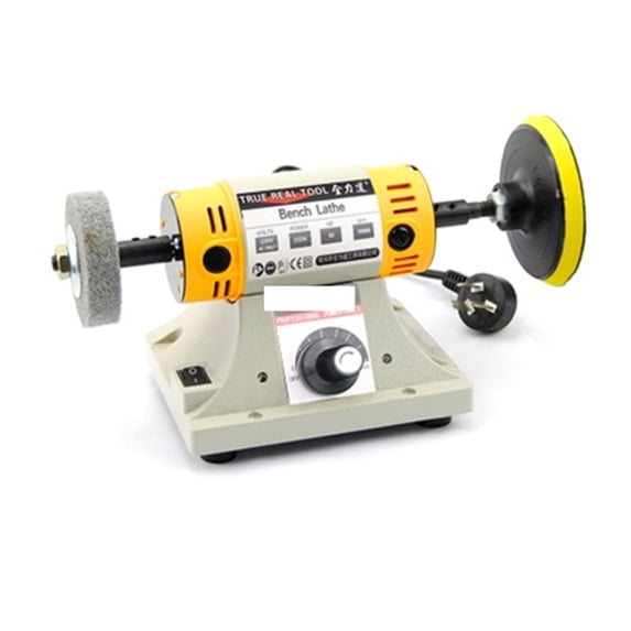 350W Stone Polishing Machine DIY Woodworking Jade Jewelry Bench Lathe ...