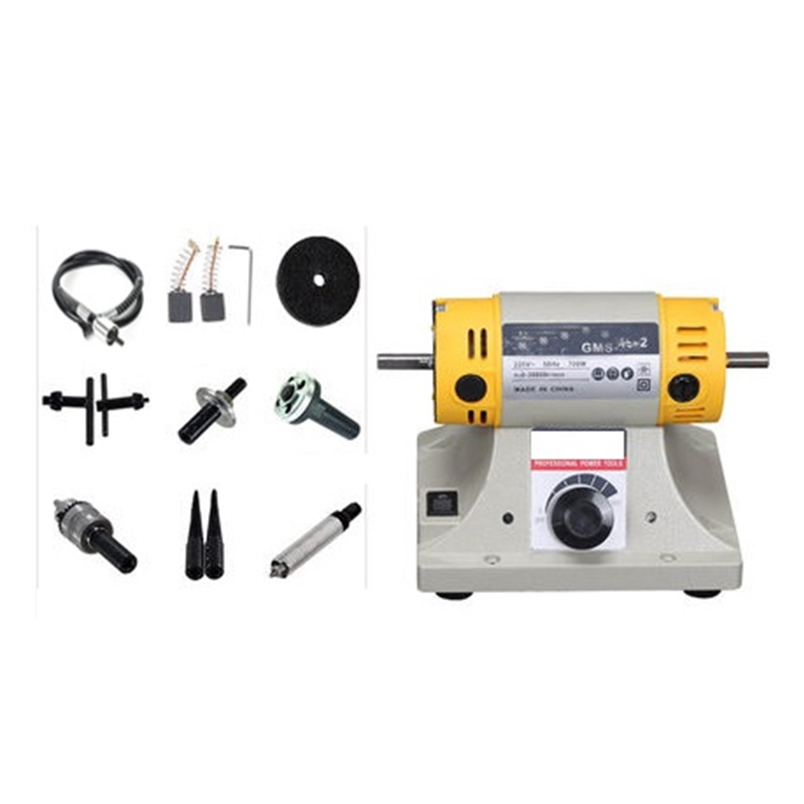 350W Stone Polishing Machine DIY Woodworking Jade Jewelry Bench Lathe ...