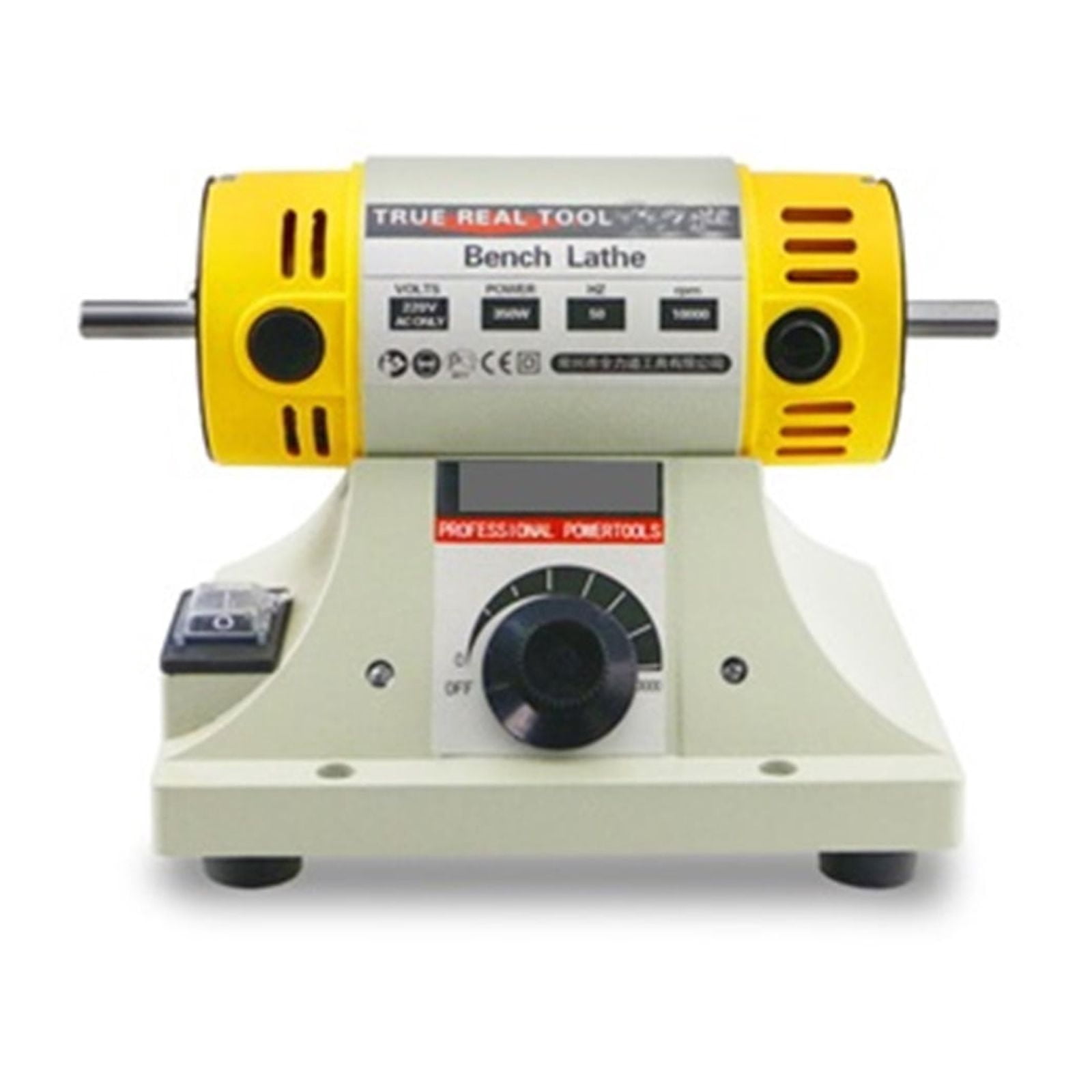 350W Stone Polishing Machine DIY Woodworking Jade Jewelry Bench Lathe ...