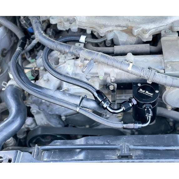 350Z-G35 REVUP Baffled Oil Catch Can Kit - Blacked Out for '03-'06 ...