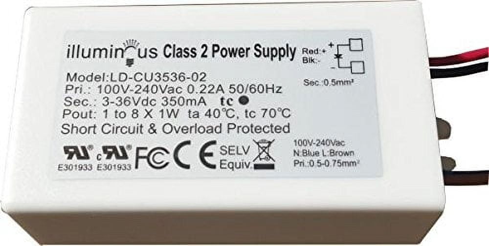 350mA Constant Current 1-8 Watt DC LED Driver Transformer UL Approved - Walmart.com