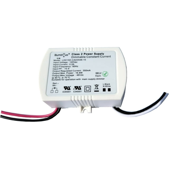 350mA Dimmable Constant Current 16.8W DC LED Driver UL approved - Walmart.com
