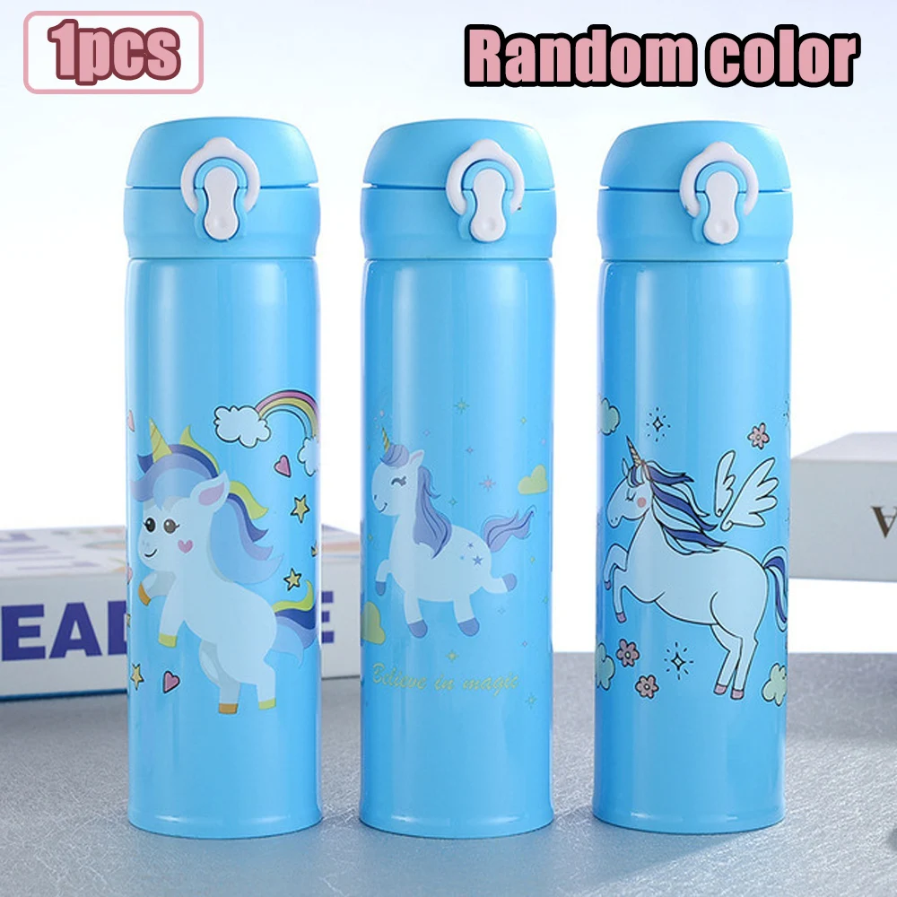350ml/500ml Unicorn Water Bottle Children Thermos Bottle Stainless ...