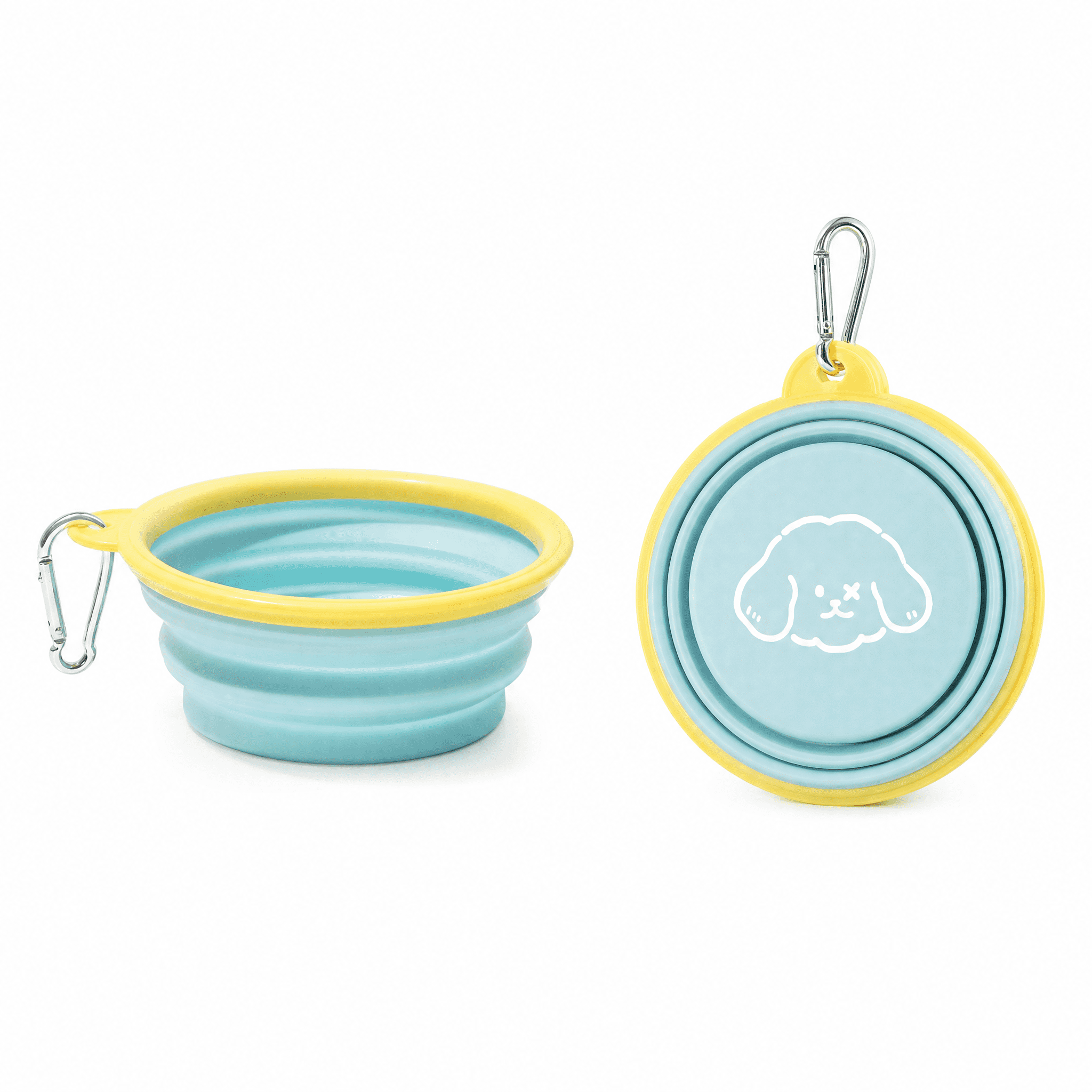 350ml Collapsible Dog Bowl, Portable Foldable Silicone Pet Feeding ...