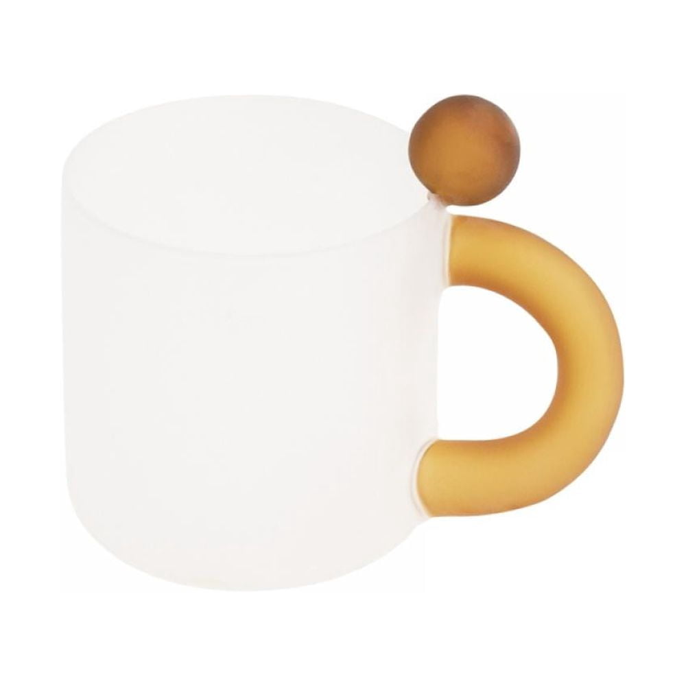350ml Cute Mug with a Bead on the Handle, Cute Coffee Glass Cup ...