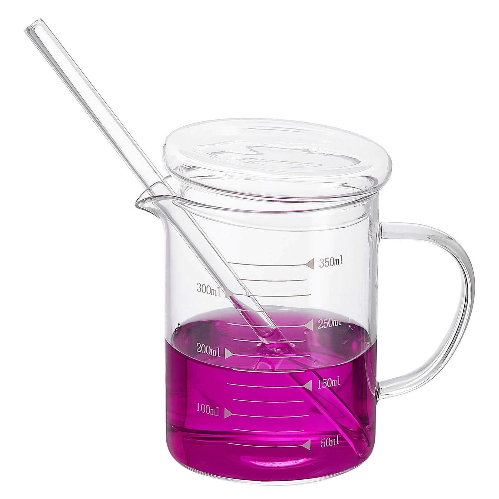 350ml Glass Measuring Cup, Borosilicate Glass Beaker Graduated Liquid ...