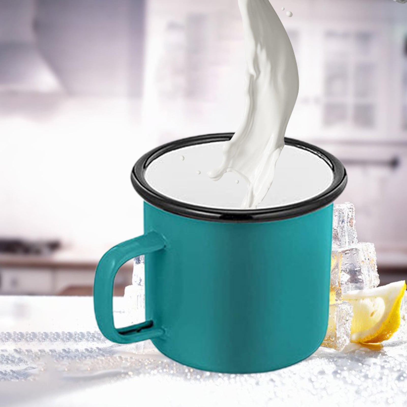 350ml Reliable Round Edge Water Mug Metal Stable Anti-rust Milk Cup for ...