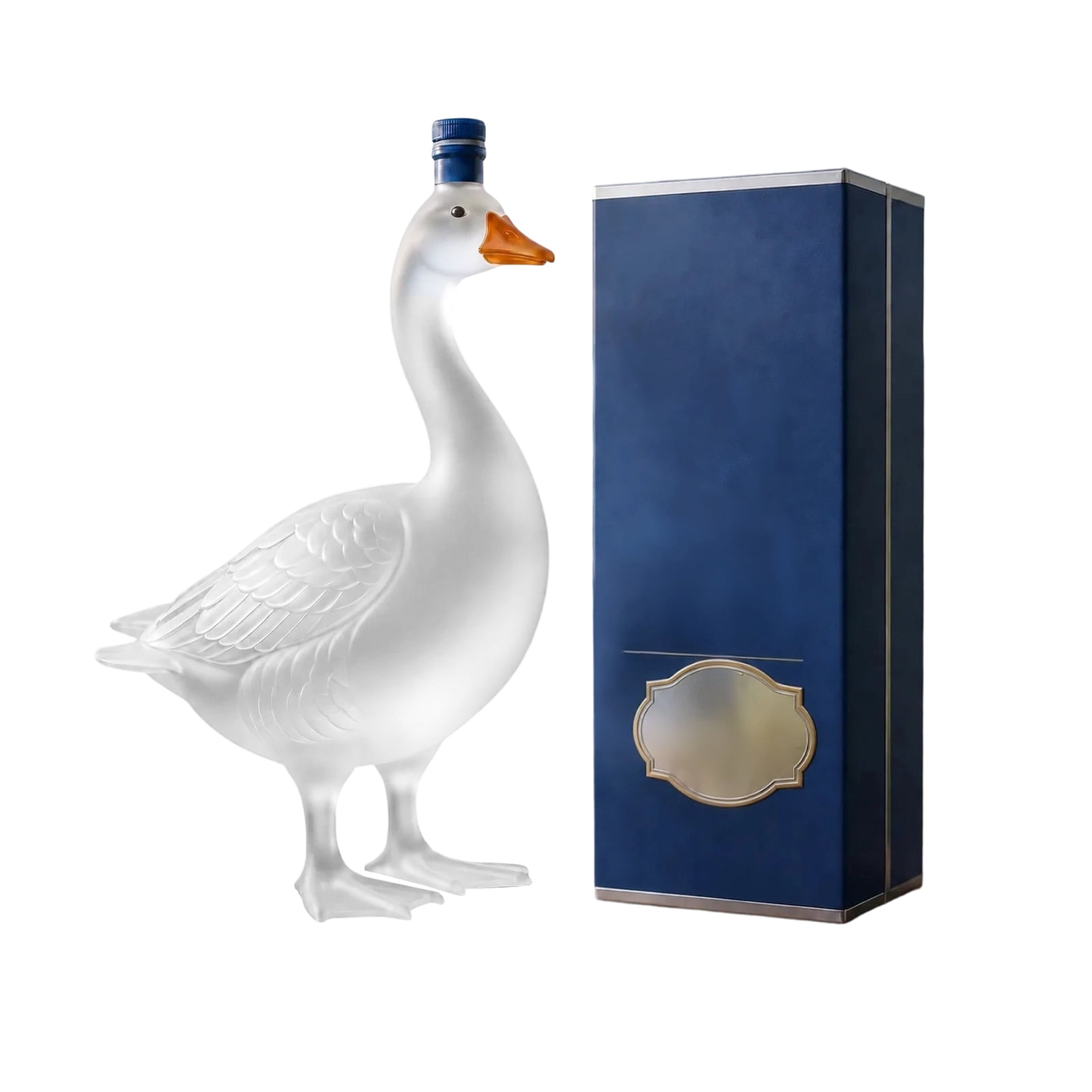 350ml Whiskey Bottle - 3D Goose Glass Decanter, Funny Goose Shaped ...