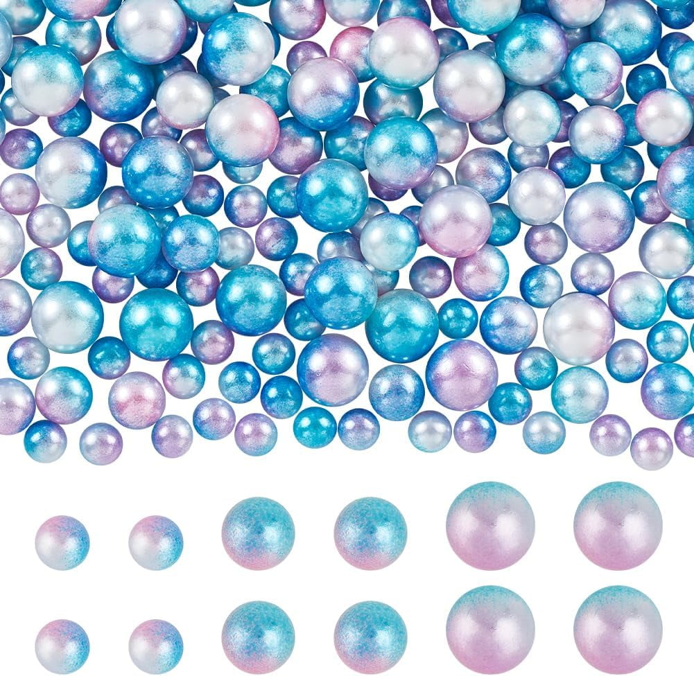 350pcs 3 Sizes Pearl Beads Floating Pearls 5.5/7.5/9.5mm Round Pearl ...