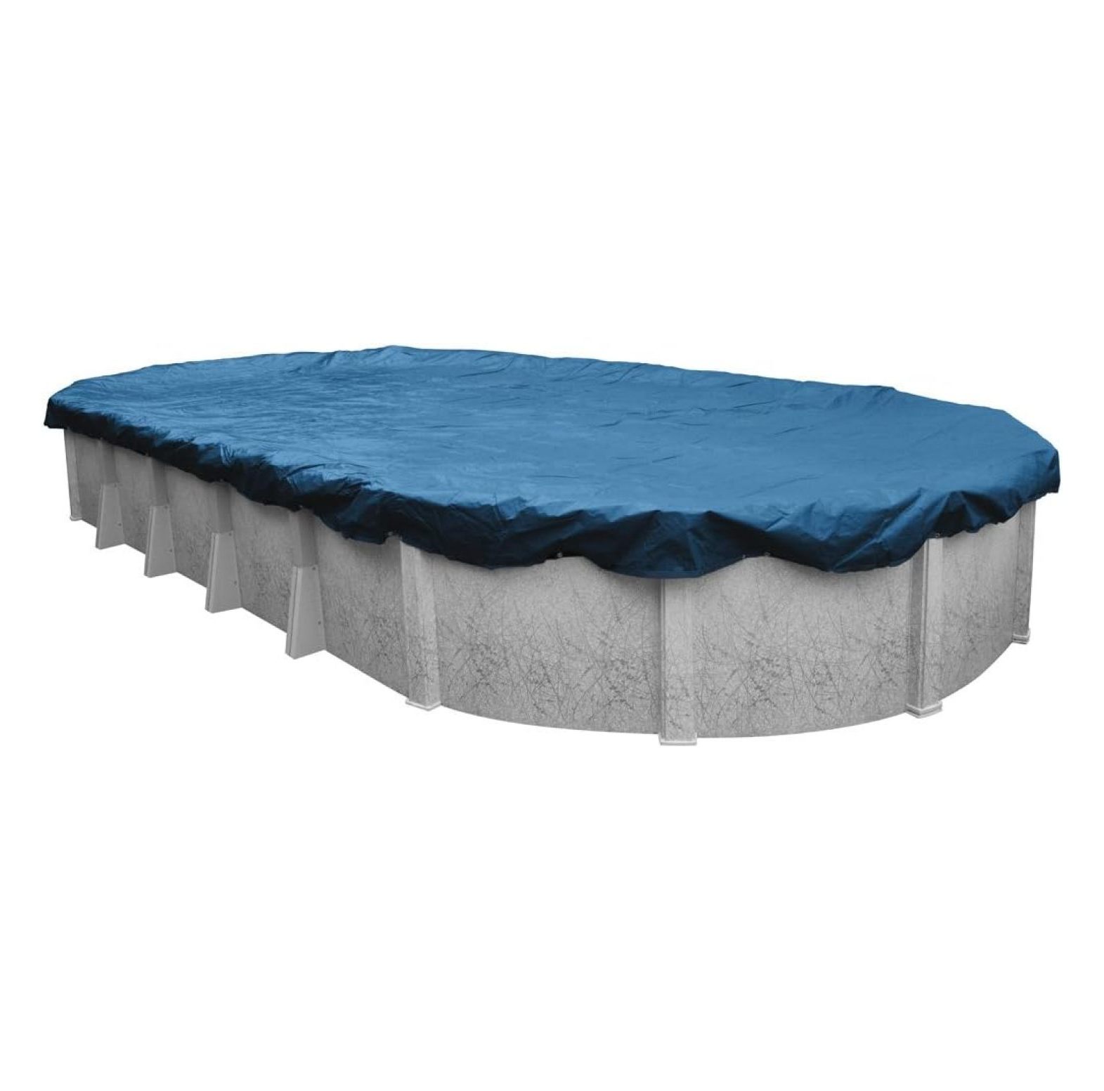 351221-4PM Heavy-Duty Blue Winter Pool Cover for Oval Above Ground ...