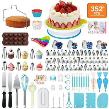72 Pcs Cake Decorating Kit - 46 Frosting Icing Tips, 6 Piping Tips, 6 ...