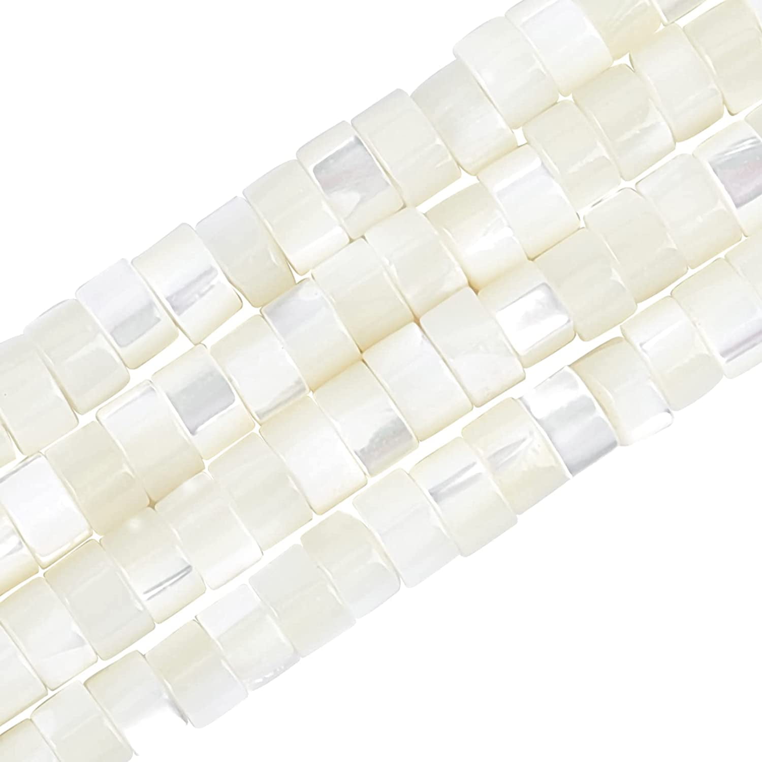 352 Pcs Natural Trochid Column Shell Beads White Trochus Shell Column ...