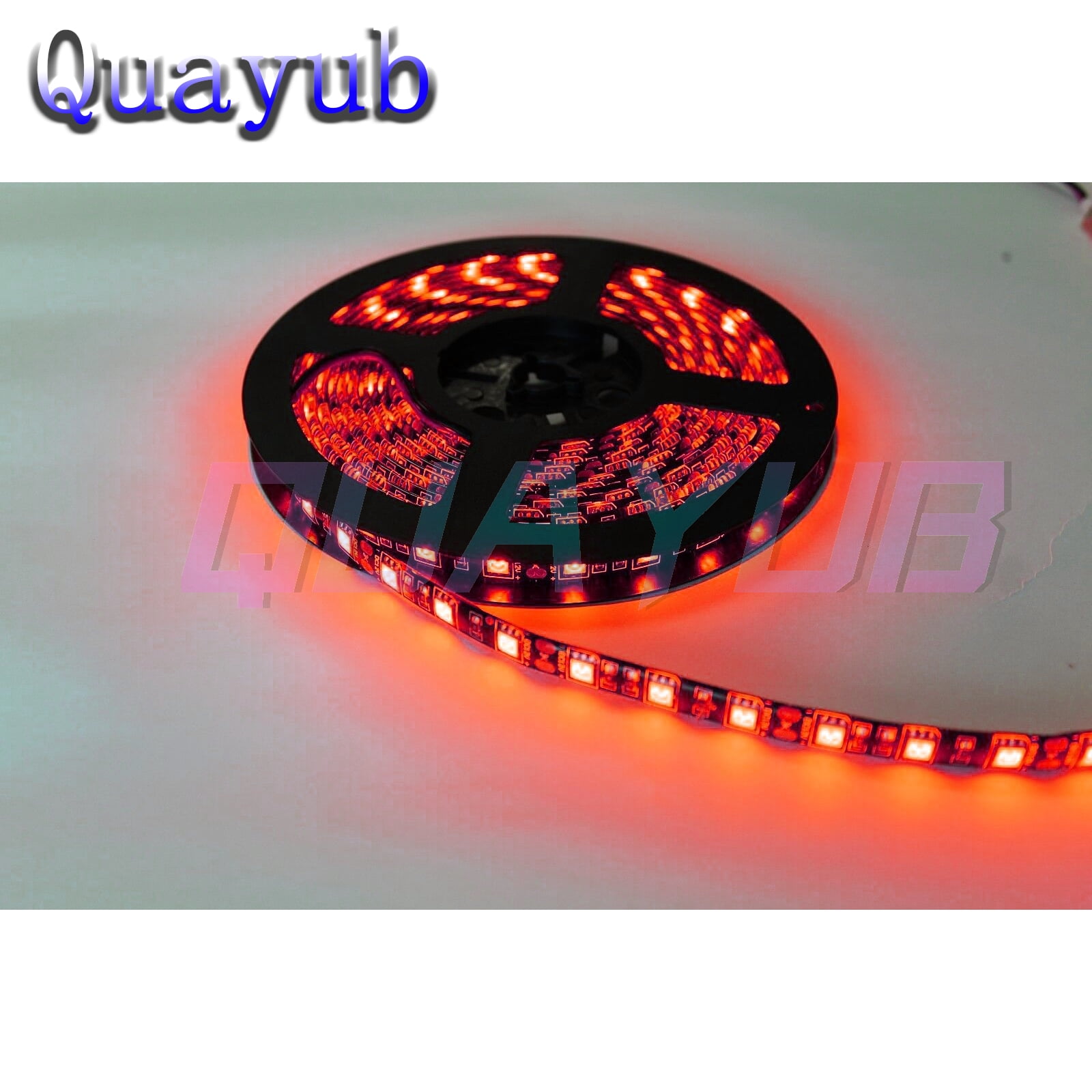 3528 16.4FT Super Bright Red Waterproof 300 LED Strip Light 12V 5A Tape ...