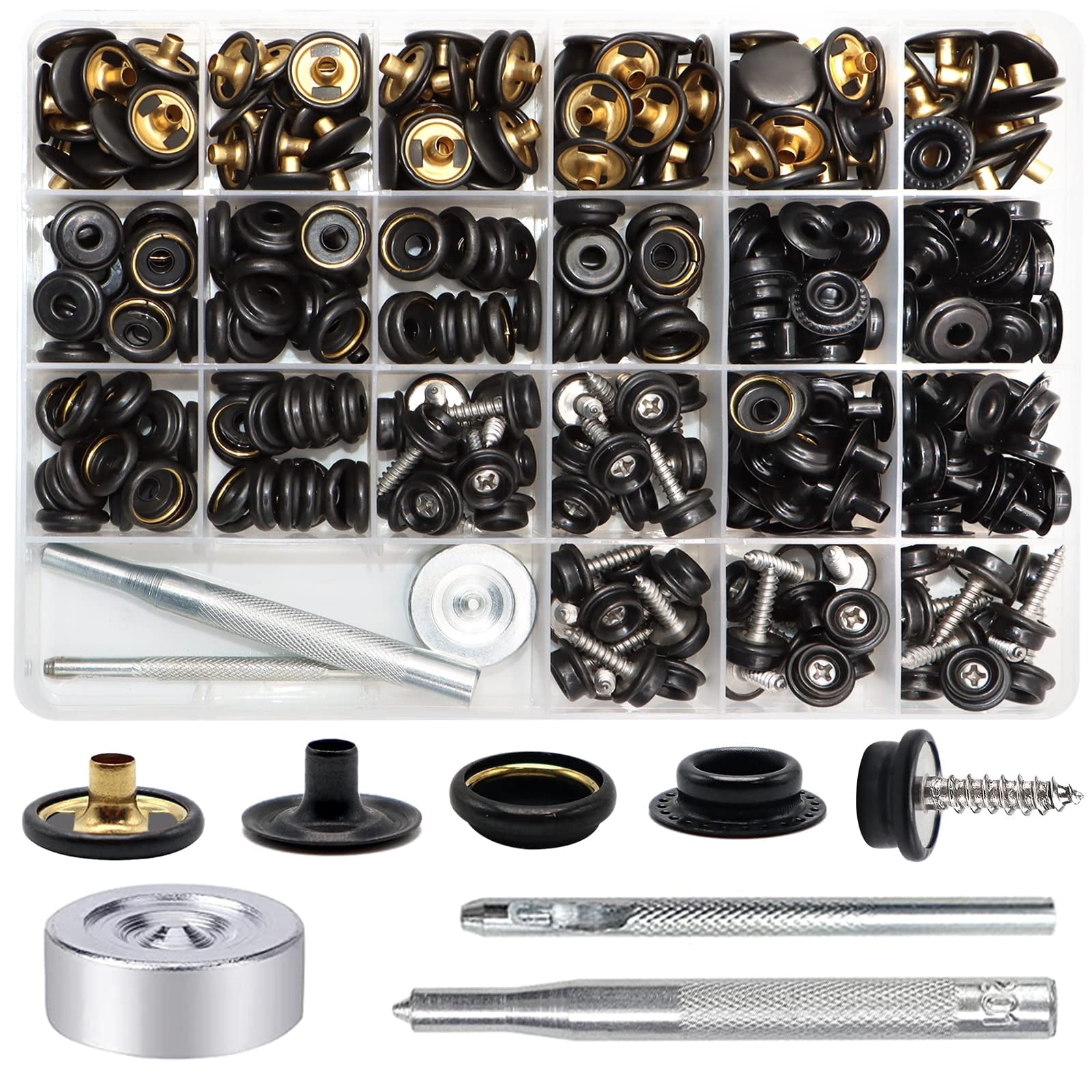 353 PCS Canvas Snap Kit, ZYNERY Marine Grade Stainless Steel Canvas ...