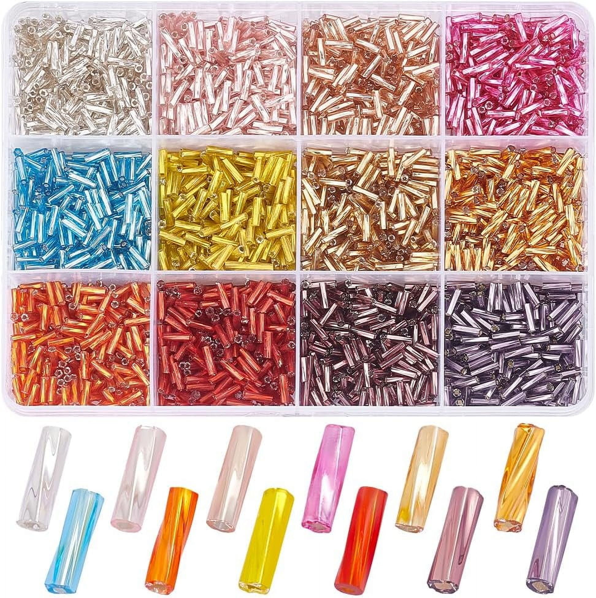 3540pcs 6mm Twisted Bugle Beads - 12 Colors Metallic Tube Seed Beads ...