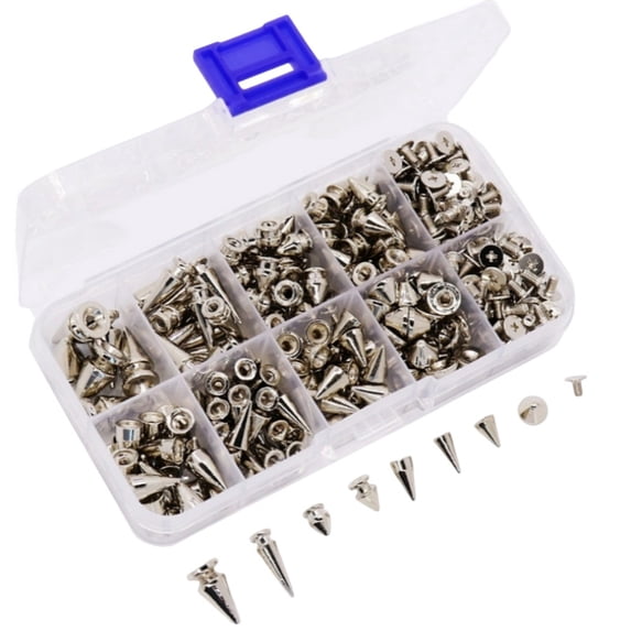 354Pcs Metal Punk Spikes Rivets Leather Studs For Clothes Coat Shoes ...