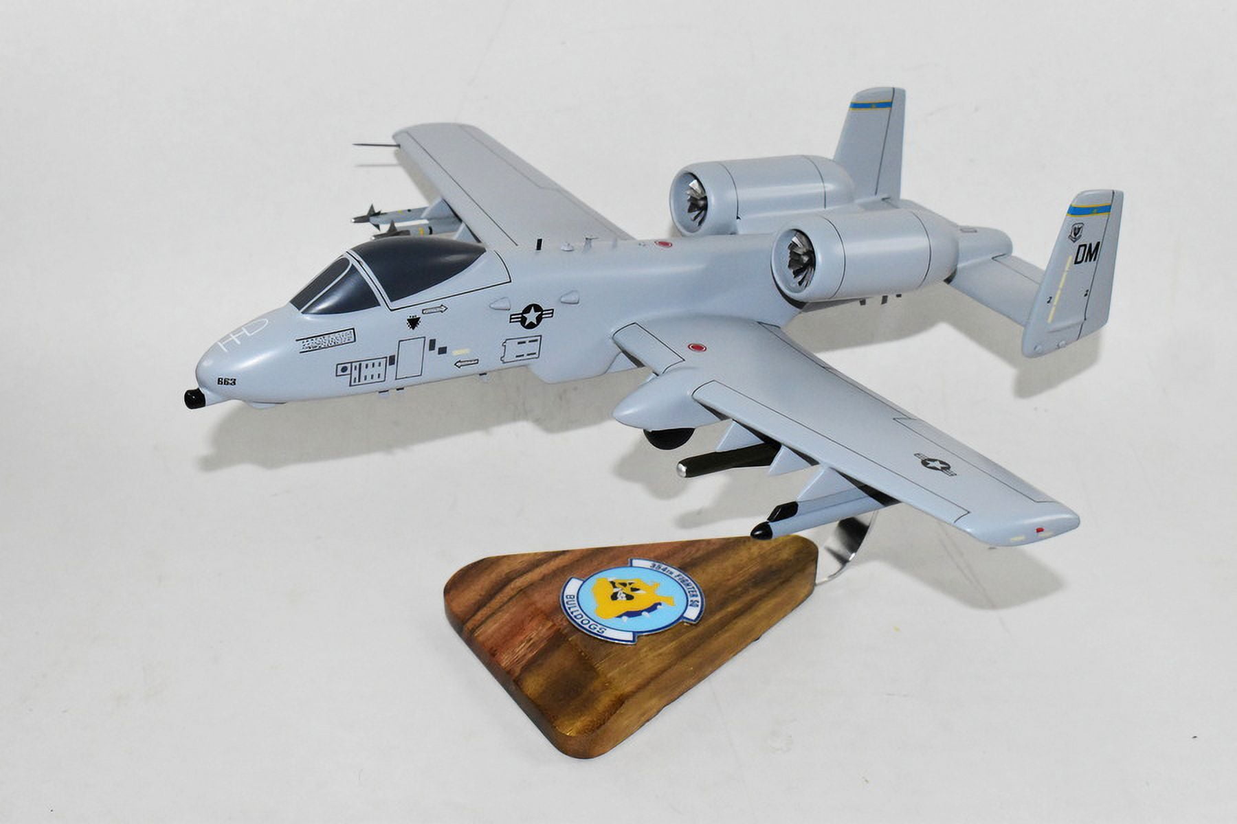 354th Fighter Squadron Bulldogs A-10 Warthog Model, Fairchild, 1/33 ...