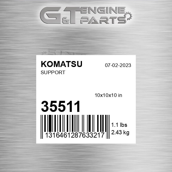35511 SUPPORT fits KOMATSU (New OEM) - Walmart.com