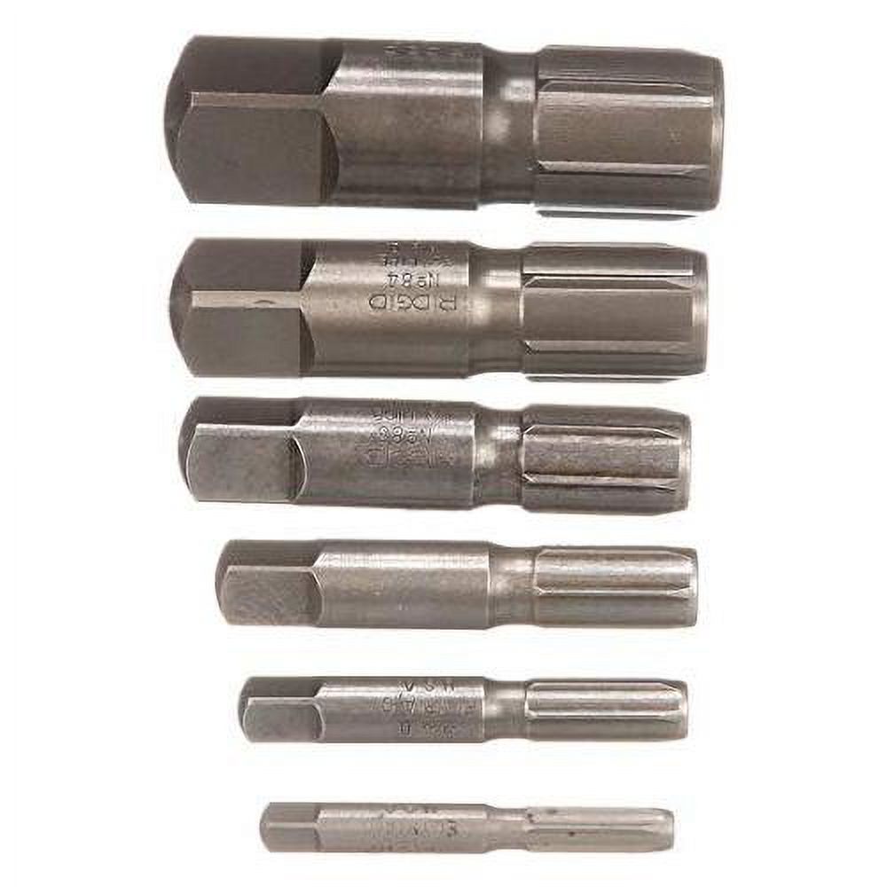 35685 Model 883 6-Piece Pipe Extractor Set, 1/8" To 1" Tough Steel ...