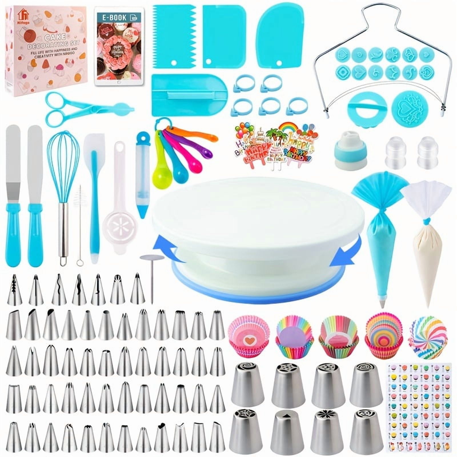 356pcs Cake Decorating Supplies Kit, Baking Accessories with Cake ...